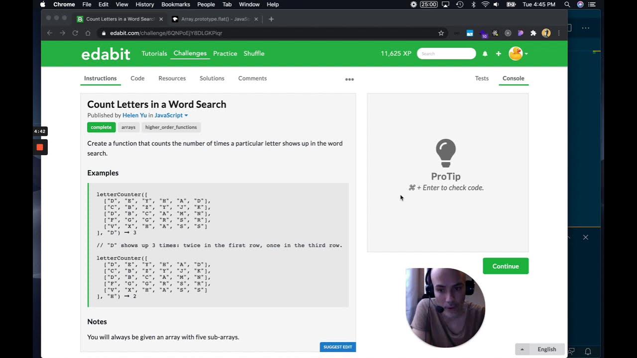 Javascript Coding Challenge Edabit Letter Counter Youtube