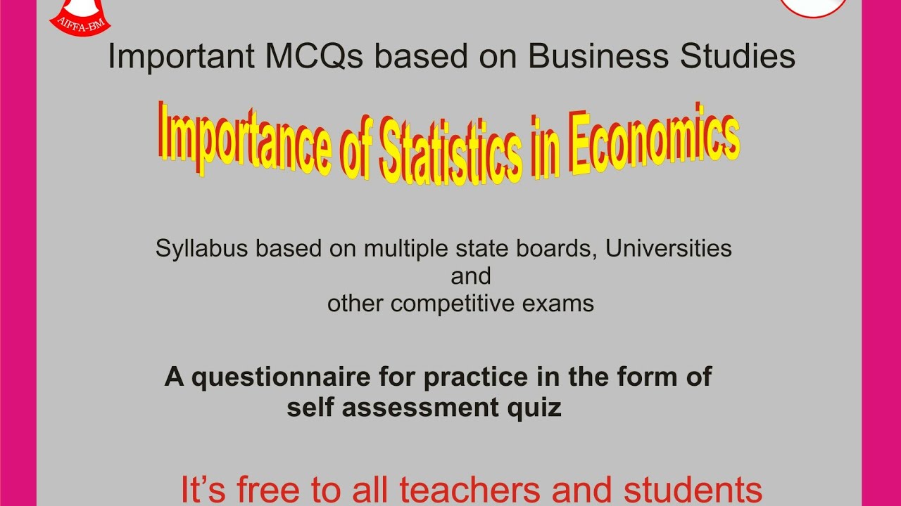 Meaning scope functions and importance of statistics in economics ...