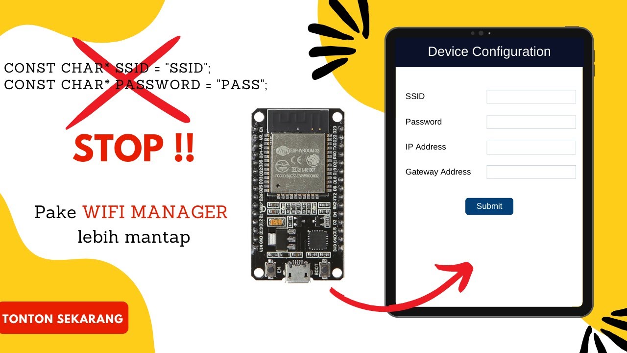 Esp32 Wifi Manager Input Ssid Password Static Ip Di Webpage Config Youtube