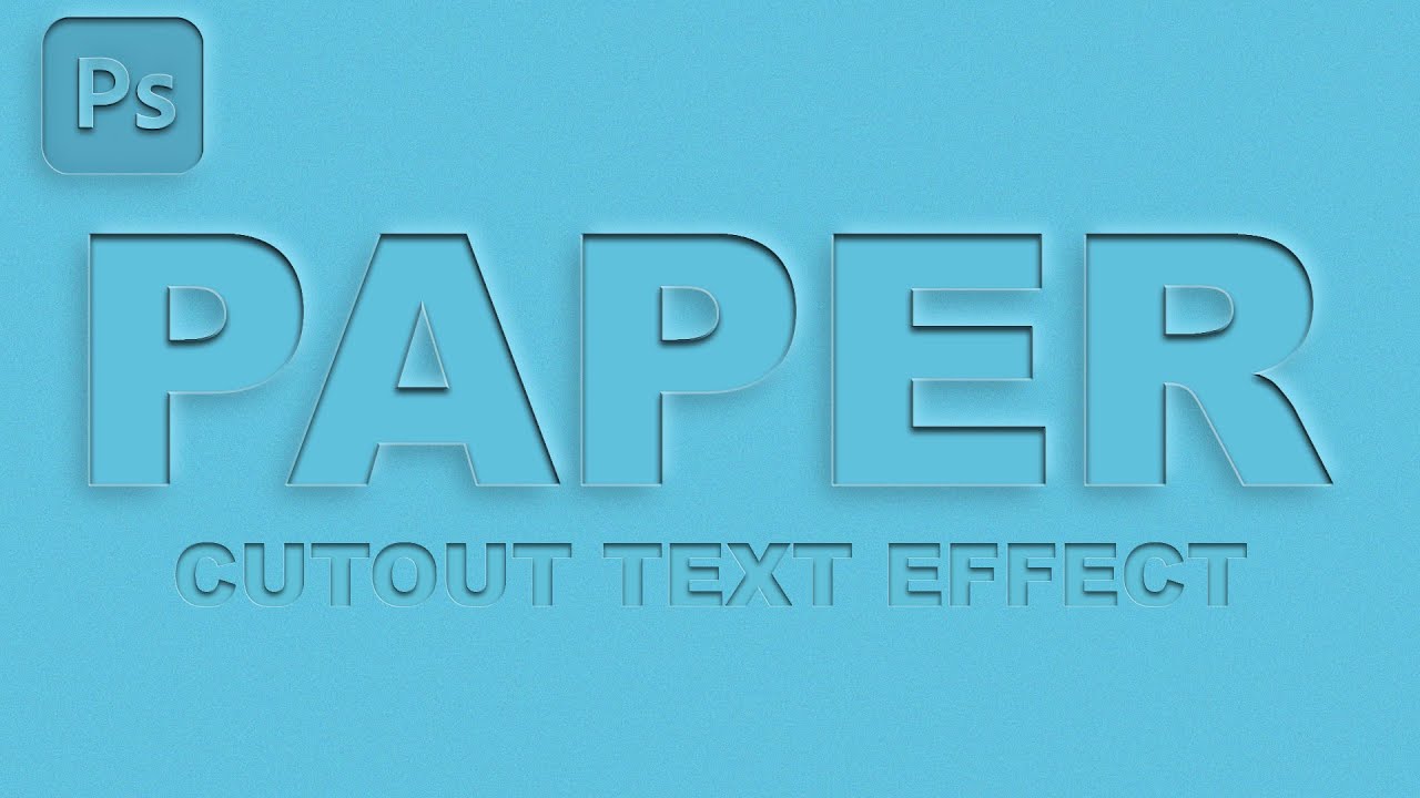 Paper Cutout Text Effect In Photoshop | Photoshop Tutorial | Cutout ...
