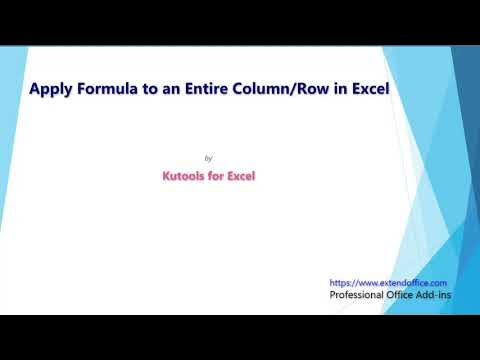 How to quickly apply formula to an entire column or row with/ without ...