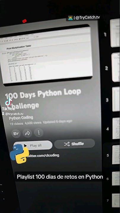 Playlist 100 dias de retos en Python - YouTube