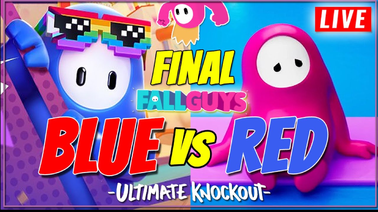 🔴LIVE - FALL GUYS CUSTOMS RED VS BLUE - (ROAD TO 100 SUBS) - OPEN LOBBY ...