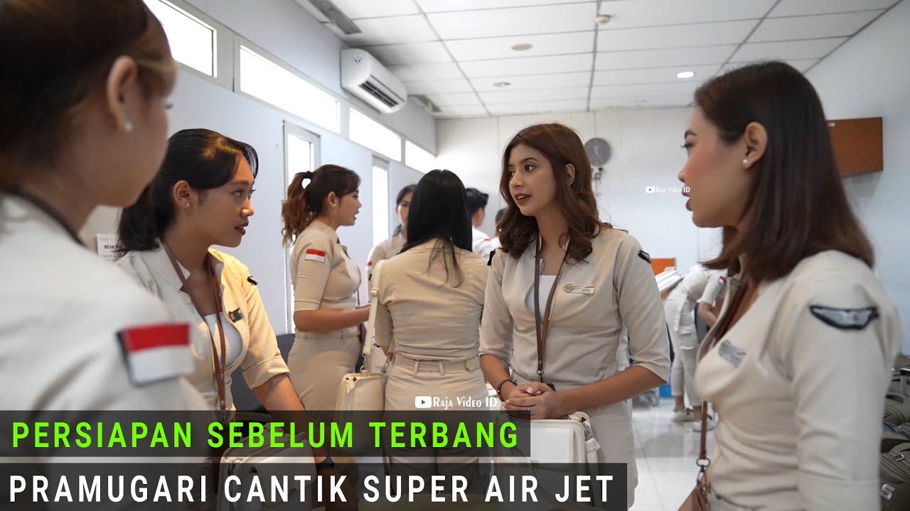 Intip Persiapan Sebelum Terbang Pramugara dan Pramugari2 Cantik Super Air Jet Bandara Soekarno ...