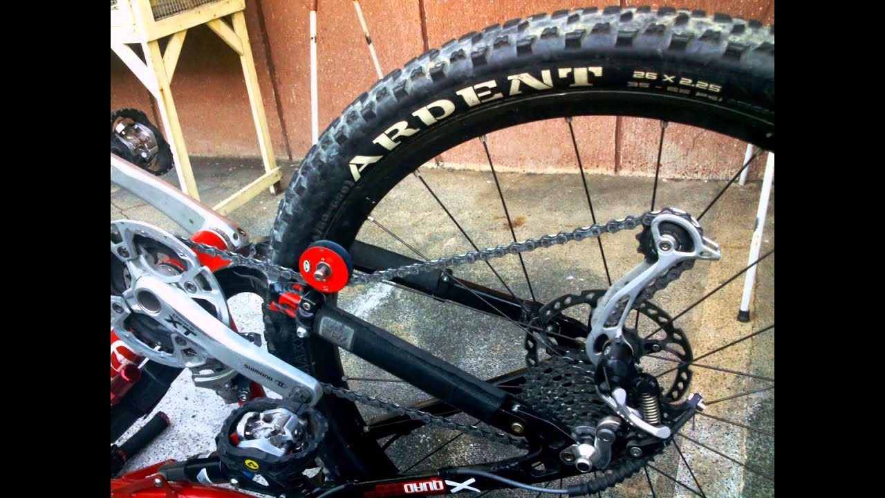 mountain-bike chain guide/tentioner by charliemfont - YouTube