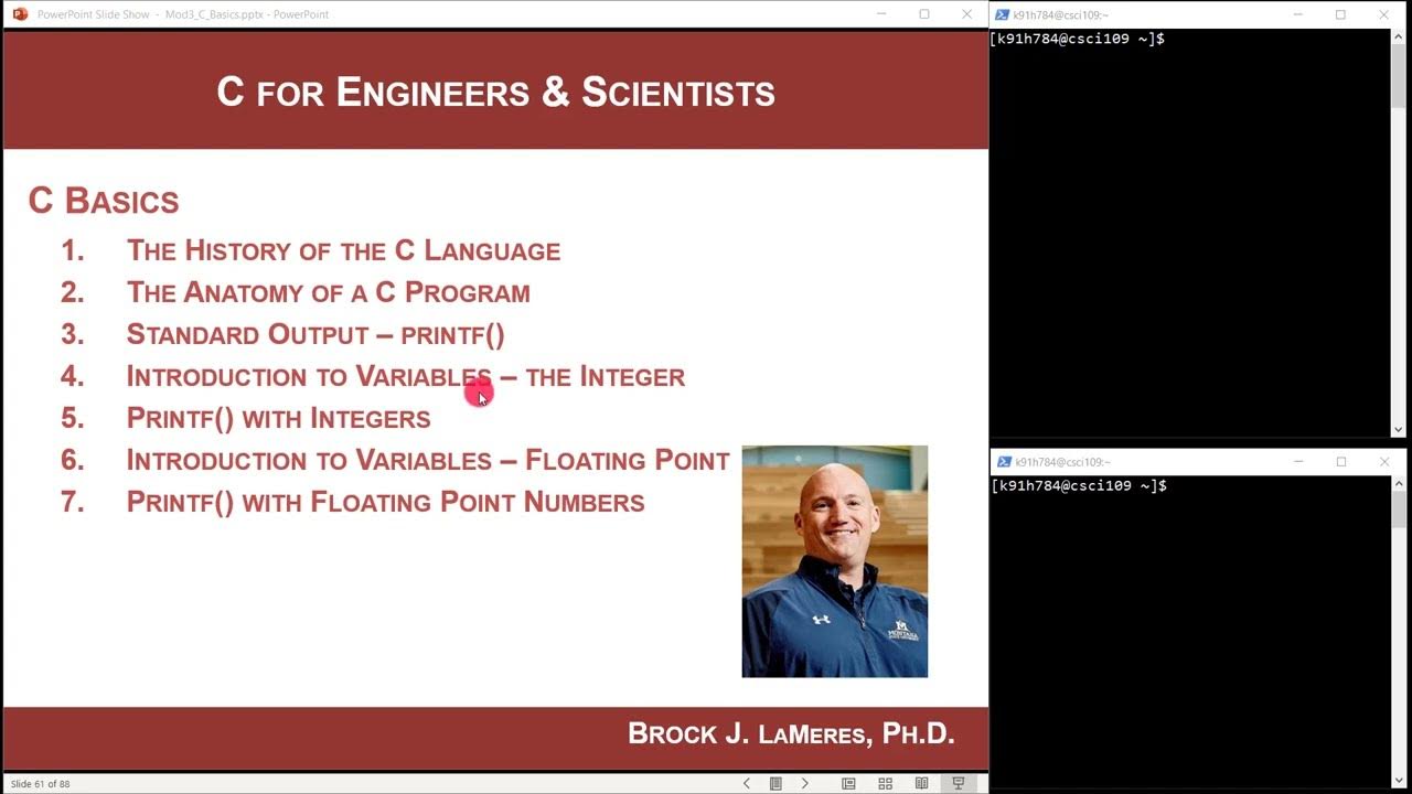3.3 - C Floating Point Data Types and printf() - YouTube