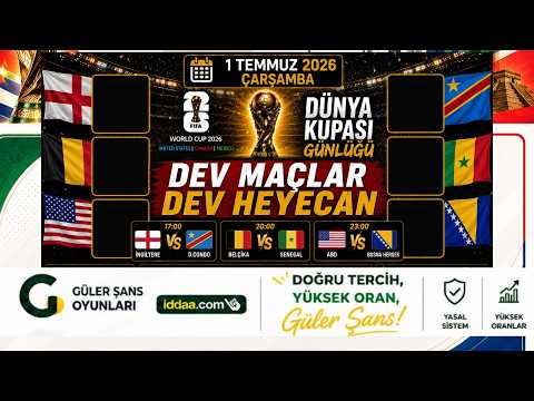 🏆 DEV MAÇLAR, DEV HEYECAN! | İngiltere - D.Kongo, Belçika - Senegal, ABD - Bosna Hersek