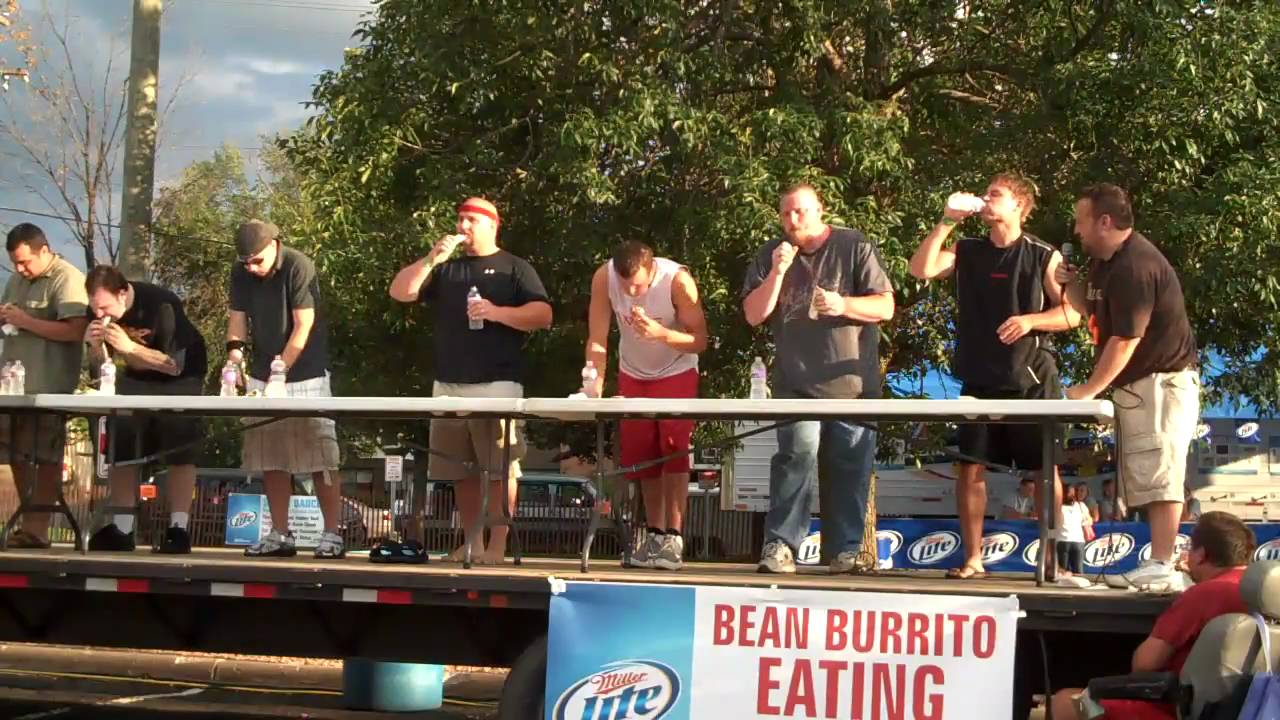 2010 Bean Burrito Eating Contest Part 1 - YouTube