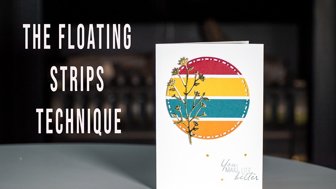 The Floating Strips Technique: Card Crafting - YouTube