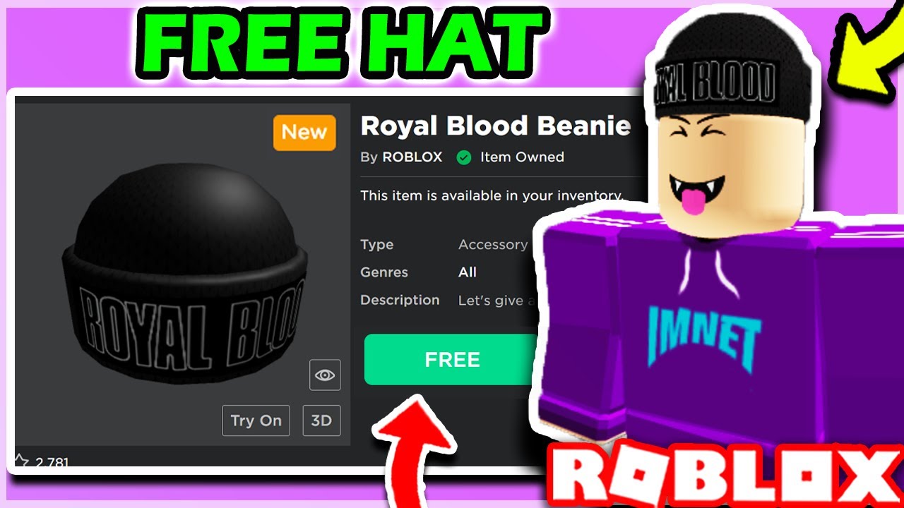 [FREE HAT] *NEW* ROYAL BLOOD BEANIE HAT IN ROBLOX!! - HOW TO GET THE ...
