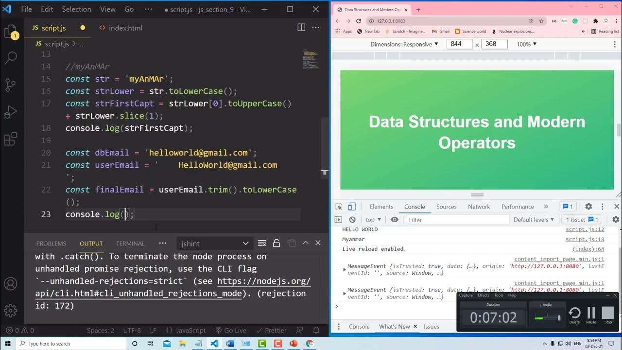 JavaScript Basic Lesson 121 Working With Strings Part 2 #javascript # ...