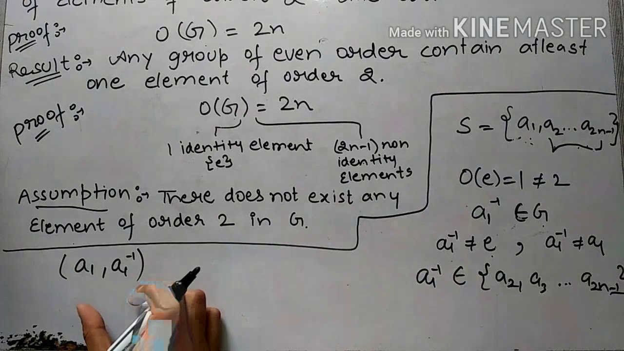 In a group of even order the number of elements of order 2 are odd ...