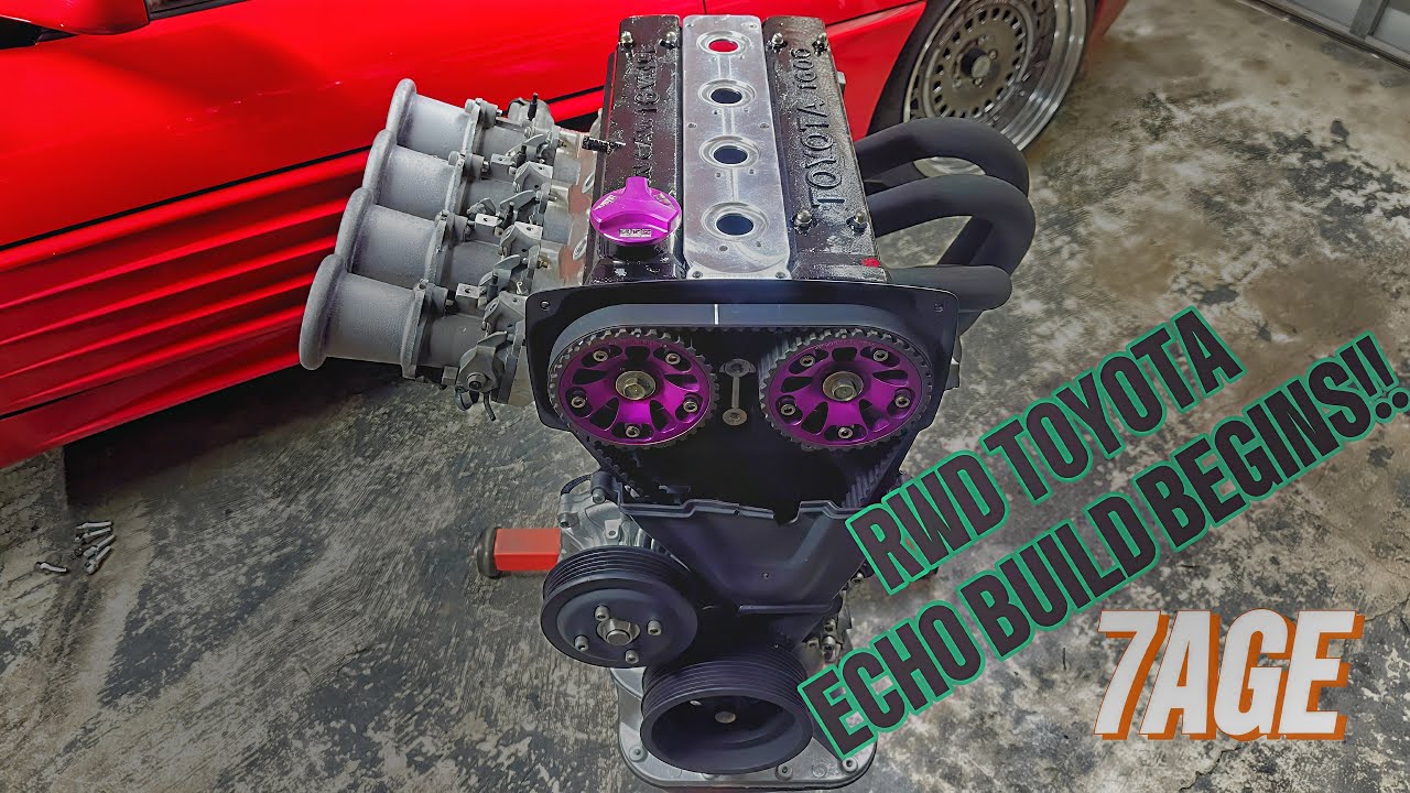 7AGE build for RWD toyota echo project - YouTube
