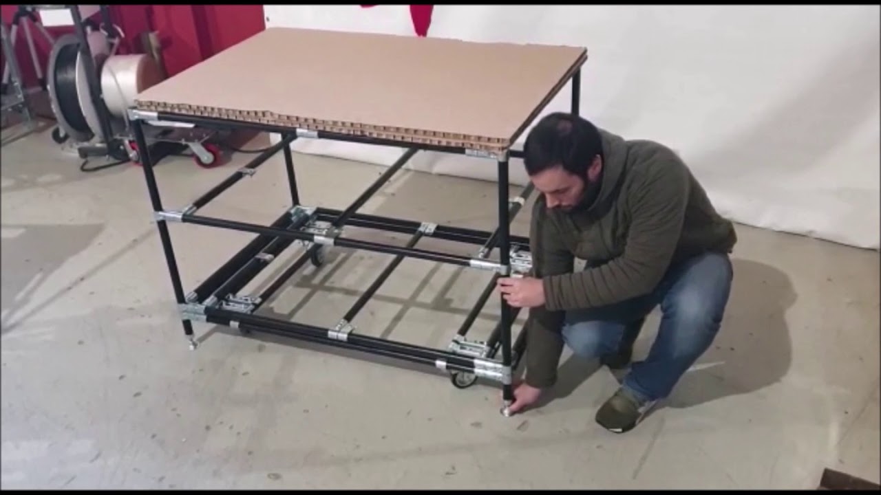 Lean Manufacturing - 4Lean - Part Straight Plate Cart Mizusumashi - YouTube