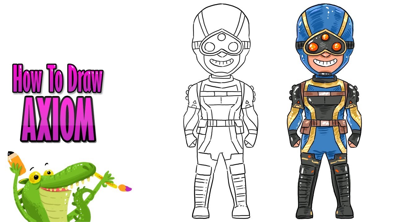 how to draw new skin fortnite season 8 | Axiom - YouTube