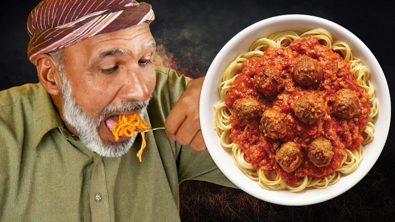 Tribal People Try Spaghetti and Meatballs For The First Time - YouTube