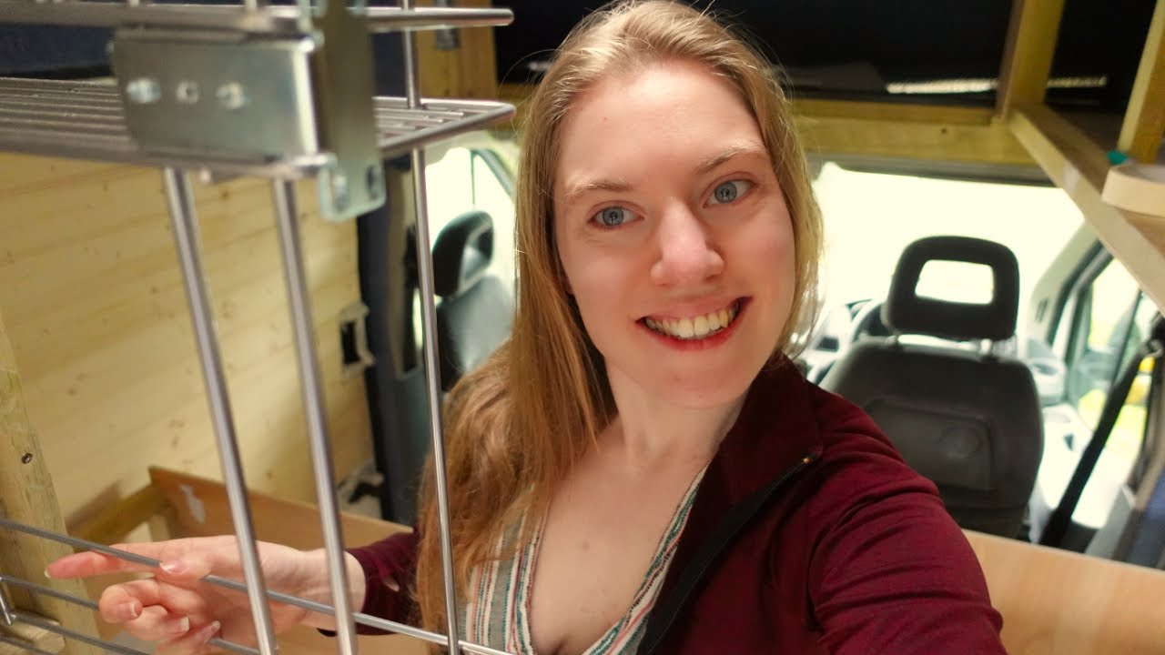 Installing a PULL-OUT PANTRY in our van! | VAN LIFE UK | DIY VAN BUILD ...