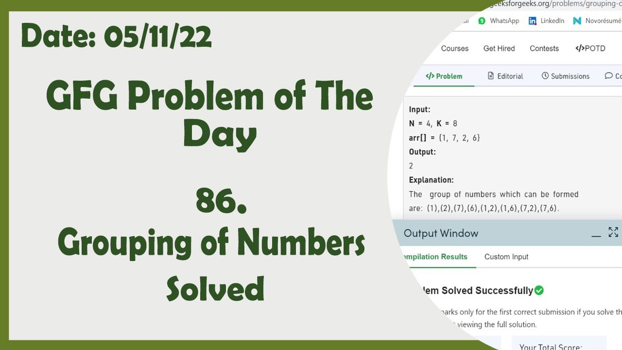 Grouping Of Numbers C GFG Daily Problem YouTube grouping-of-numbers-c-gfg-daily-problem-youtube