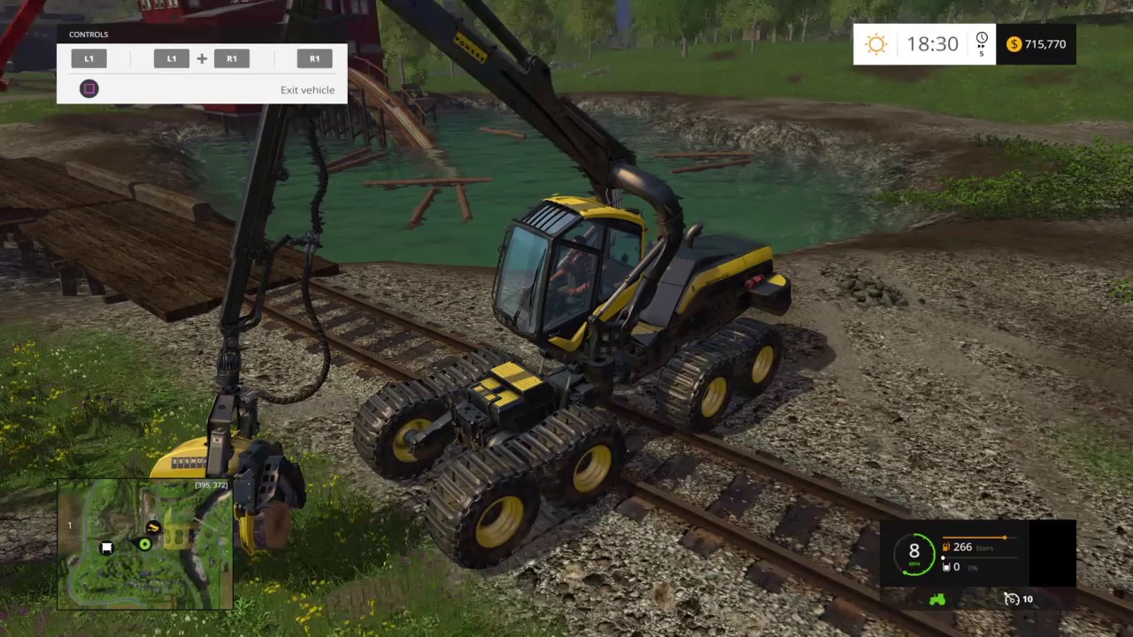 Farming Simulator 15 Hit By A Train - YouTube