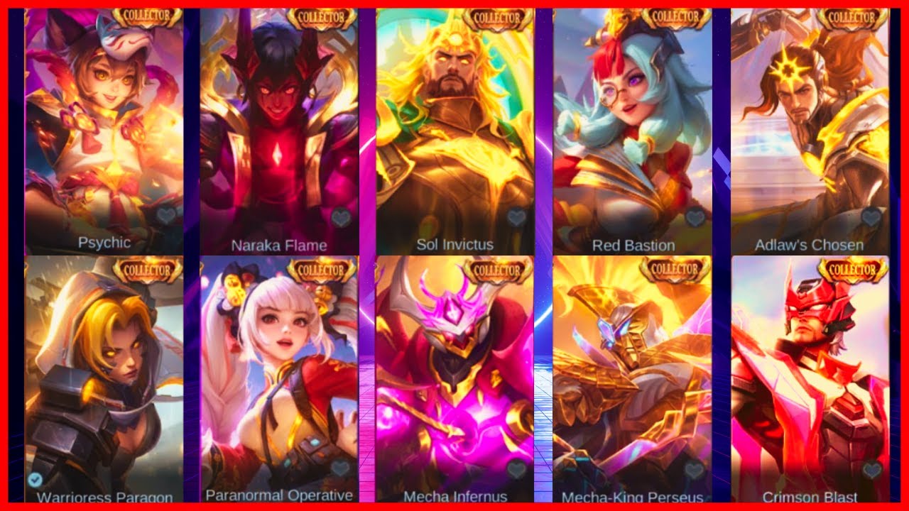 ALL COLLECTOR SKINS IN MOBILE LEGENDS 2024 - YouTube
