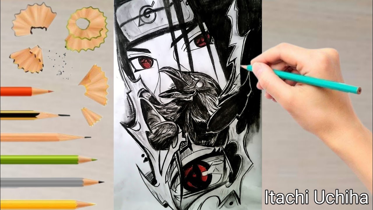 how to draw itachi uchiha || anime drawing tutorial || how to draw ...