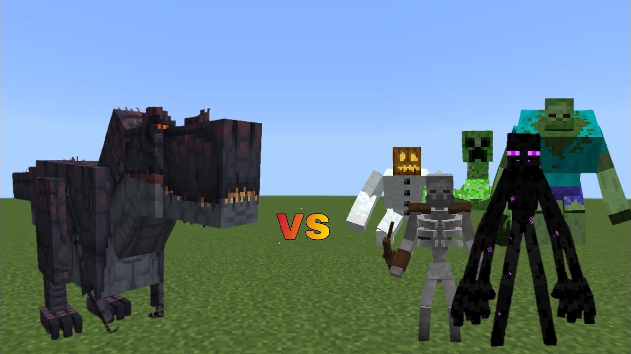 Tyrannosaurus vs Mutant Monsters | Minecraft Java | Mob Battle - YouTube