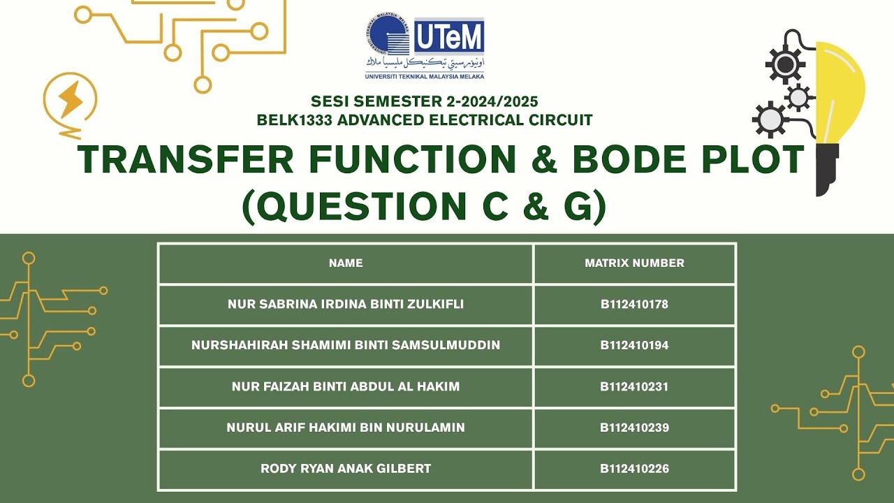 ASSIGNMENT - BELK1333 ADVANCED ELECTRICAL CIRCUIT - YouTube