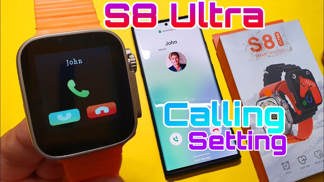 How To Make Call In S8 Ultra Smartwatch | Calling In S8 Ultra Smartwatch | Call In watch S8 ...
