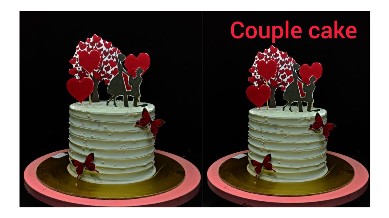 couple cake | couple cake design | couple cake topper - YouTube