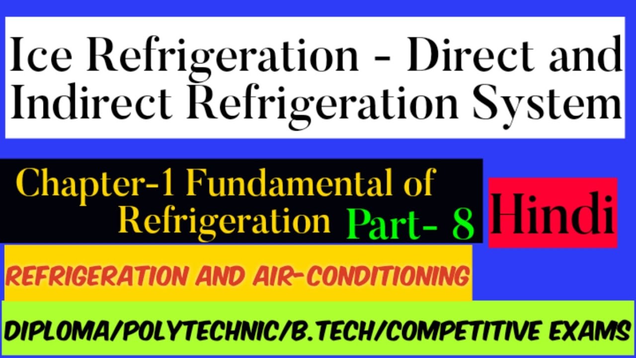 Methods of Refrigeration- Ice Refrigeration - Direct and Indirect ...
