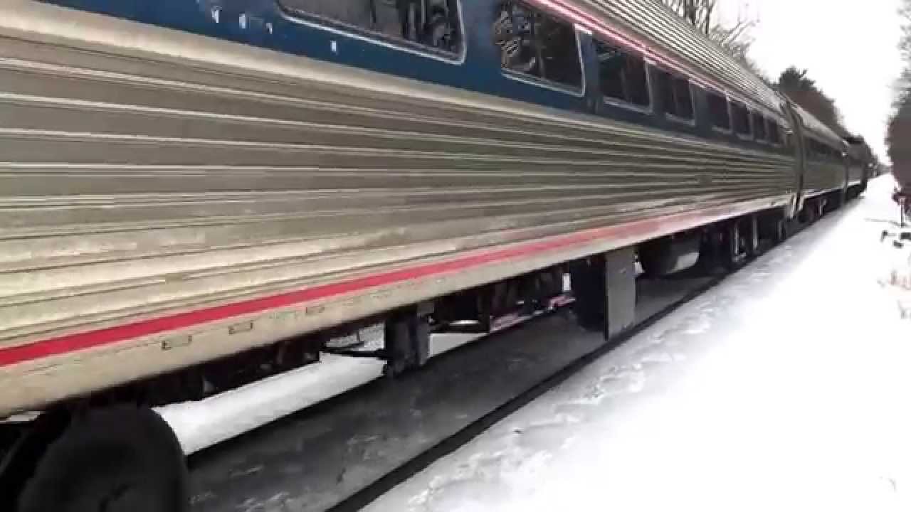 Amtrak Downeaster in Wells, Maine - YouTube
