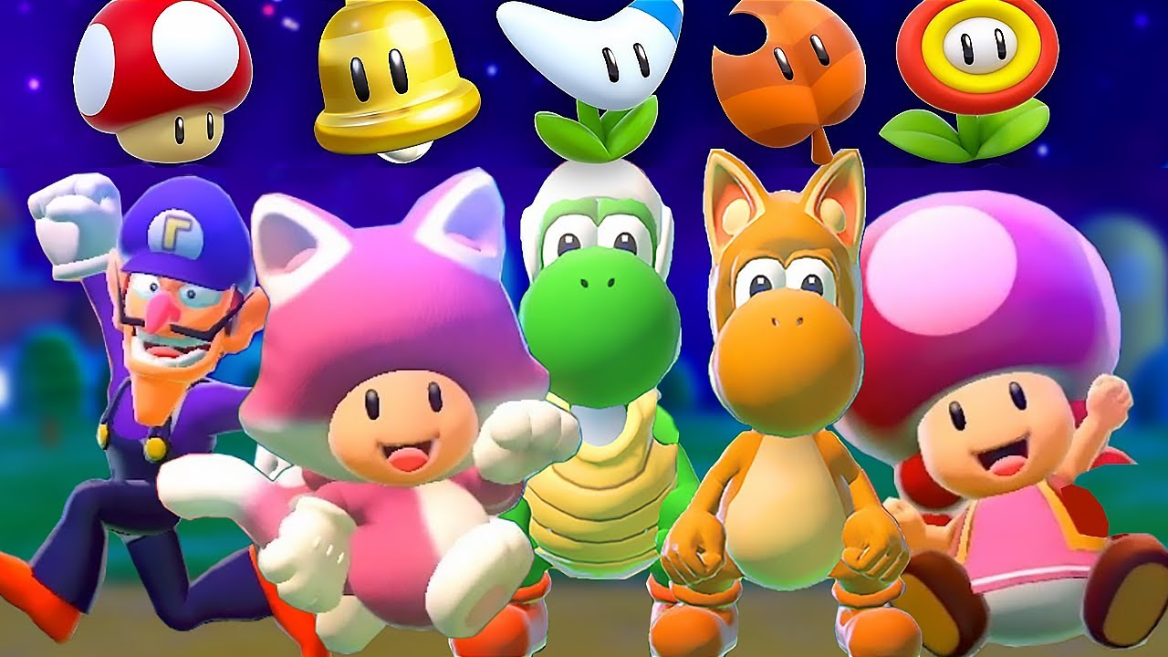 Super Mario 3D World - NEW Characters (All Power-Ups) - YouTube