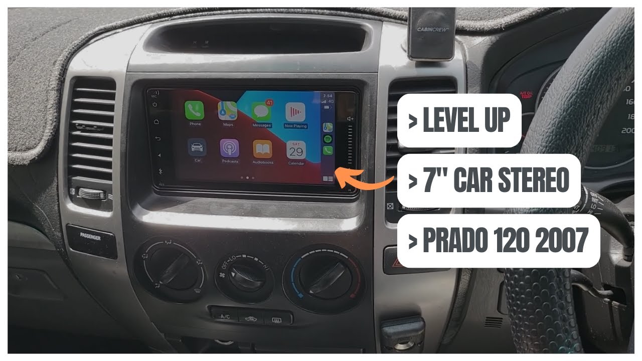 Level Up: 7" Car Stereo TOYOTA PRADO 120 series 2007 Wireless Apple ...