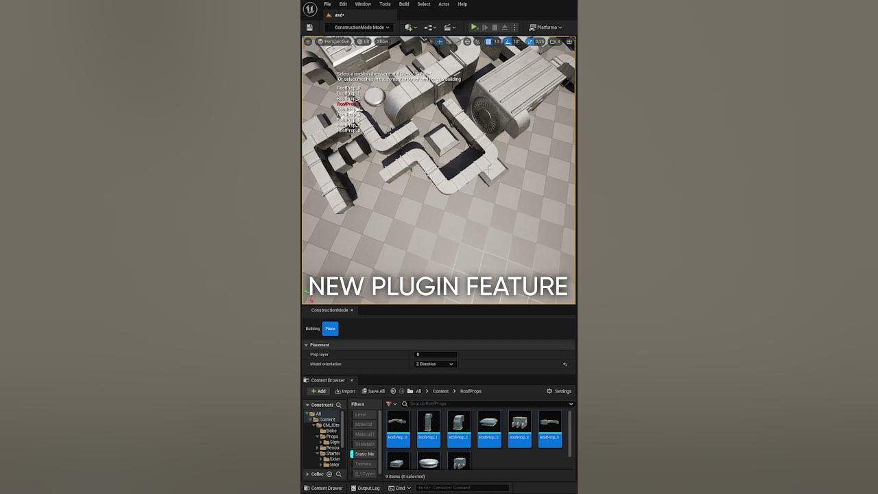 Construction Mode Plugin UE5 : Create buildings and place actors fast! #gamedev #ue5 # ...