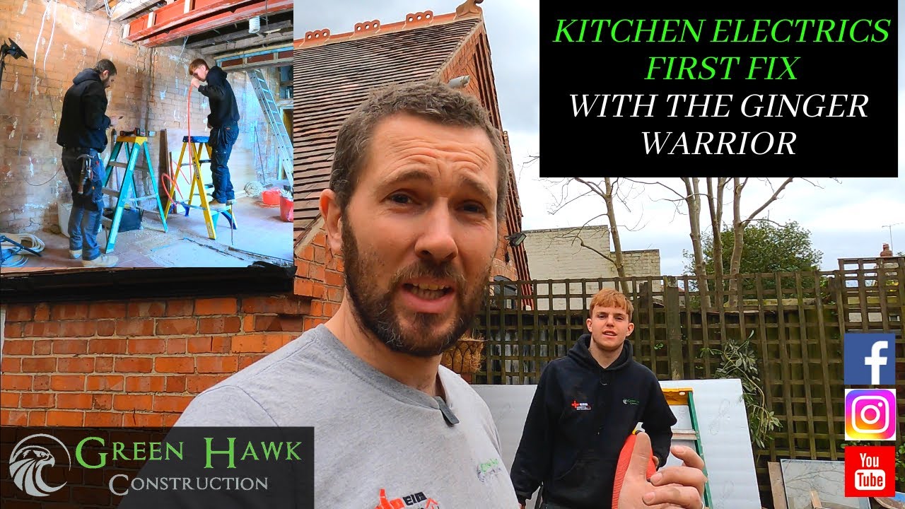 FIRST FIXING KITCHEN ELECTRICS #FIRSTFIX - YouTube