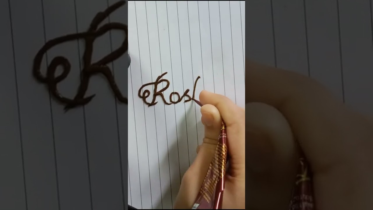 Roshan Name Tattoo Mehndi Design|| new short mehndi design - YouTube