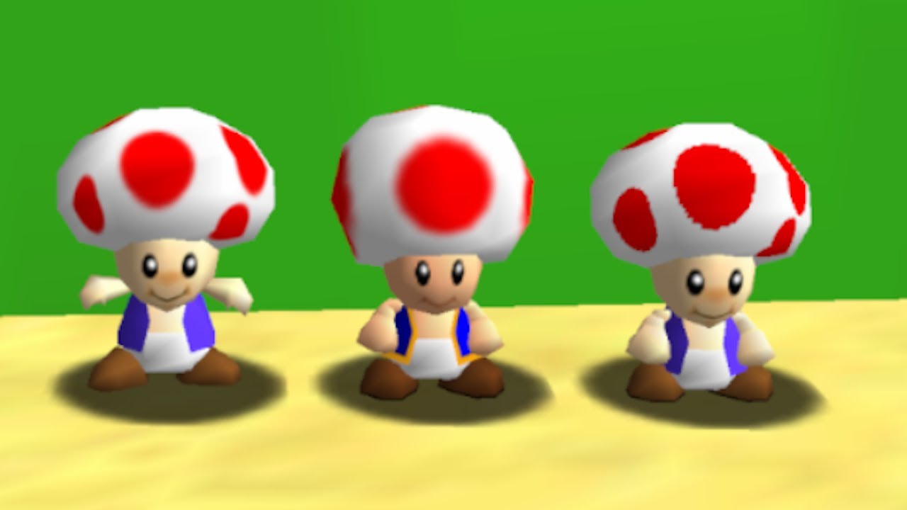 All Playable Toads in Super Mario 64 (3 Players) - Full Game 100% ...
