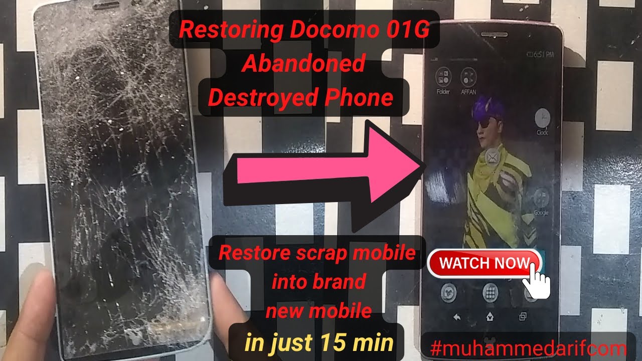 Satisfying Relaxing With Restoring Docomo 01G Abandoned Destroyed Phone ...