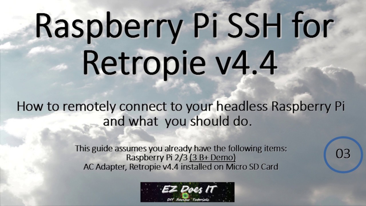Raspberry Pi Ssh For Retropie V44 First Time Connecting Remotely
