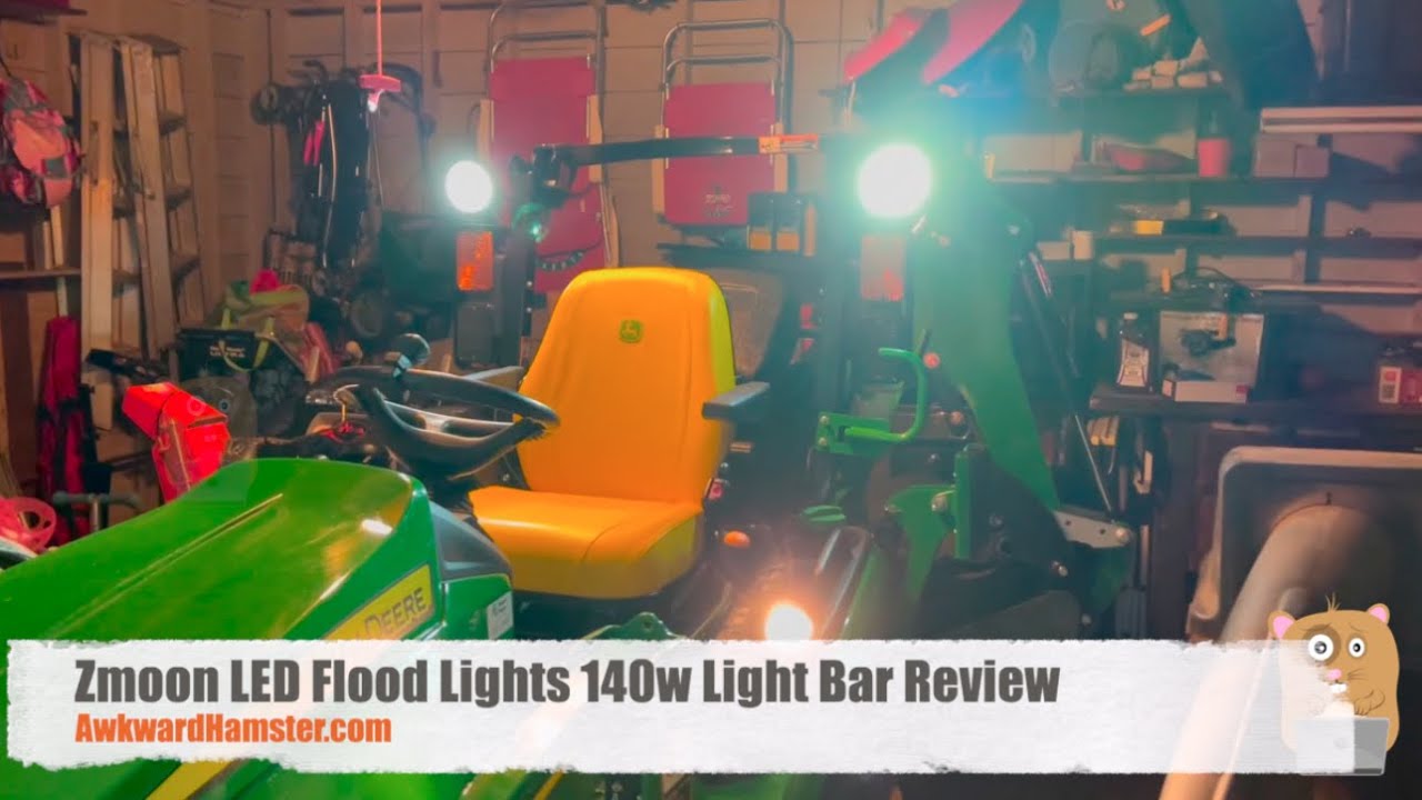 Zmoon LED Flood Lights 140w Light Bar Review - YouTube