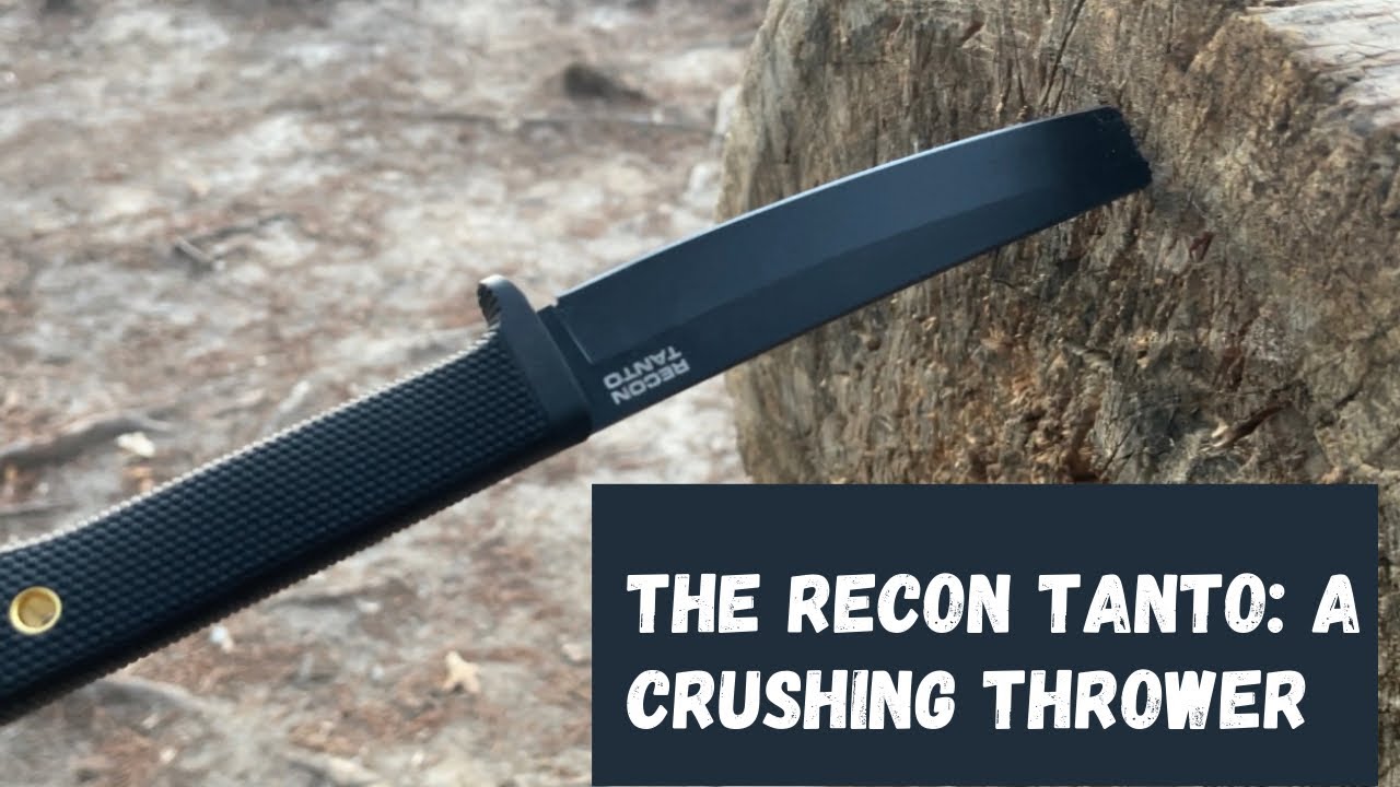 Throwing the Recon Tanto from Cold Steel - YouTube