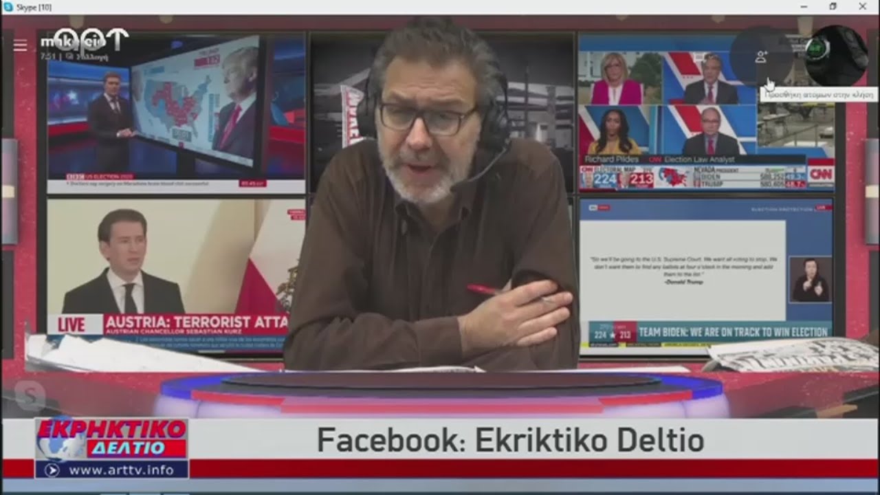 Ο Στέφανος Χίος στο Εκρηκτικό Δελτίο του ΑRΤ 06-11-2020 - YouTube