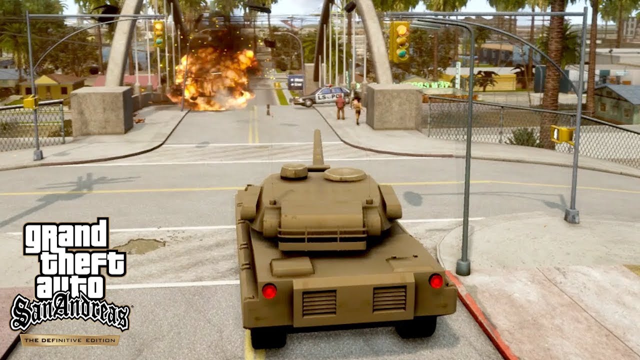TANK FIGHT IN CITY | SAN ANDREAS GAMEPLAY - YouTube