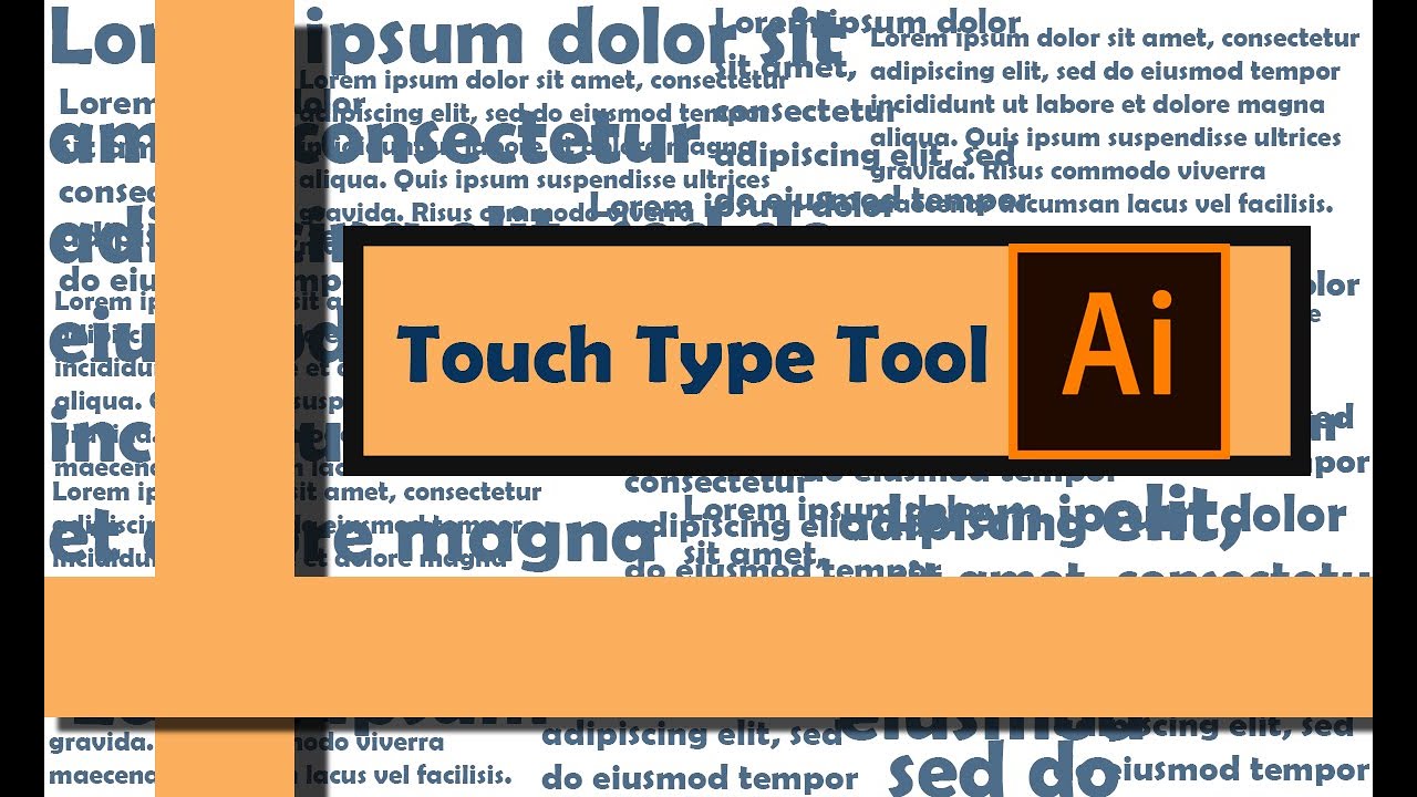 How to Use Touch Type Tool in Illustrator - YouTube