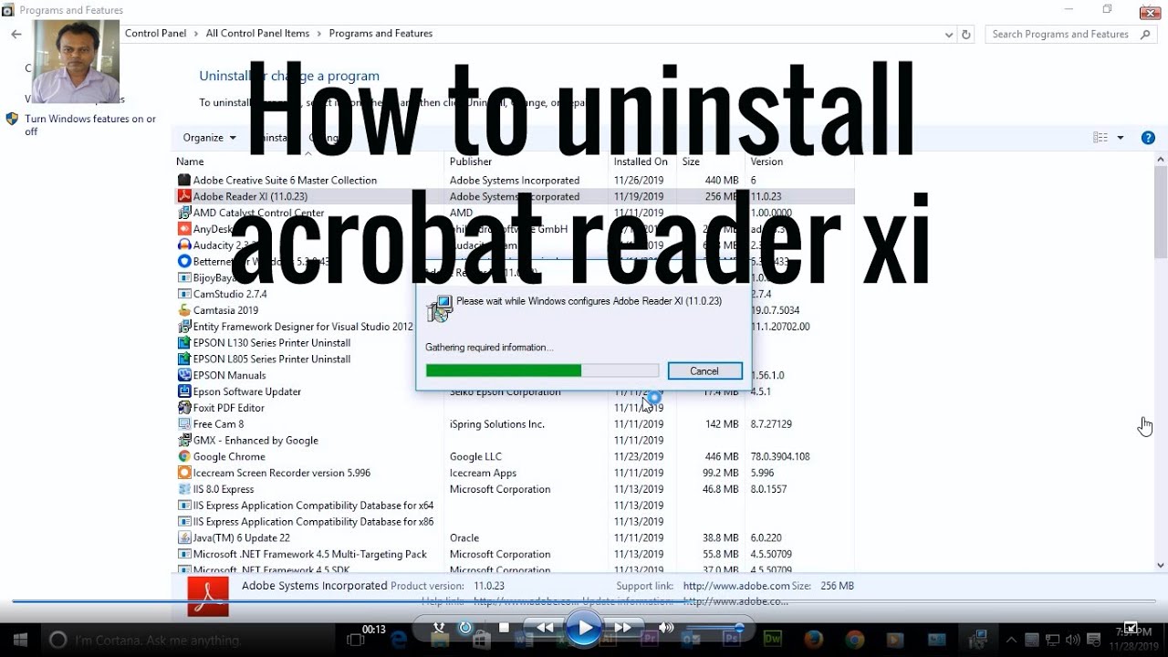 How to uninstall adobe acrobat reader xi 11 0 23 কিভাবে অ্যাডোব ...