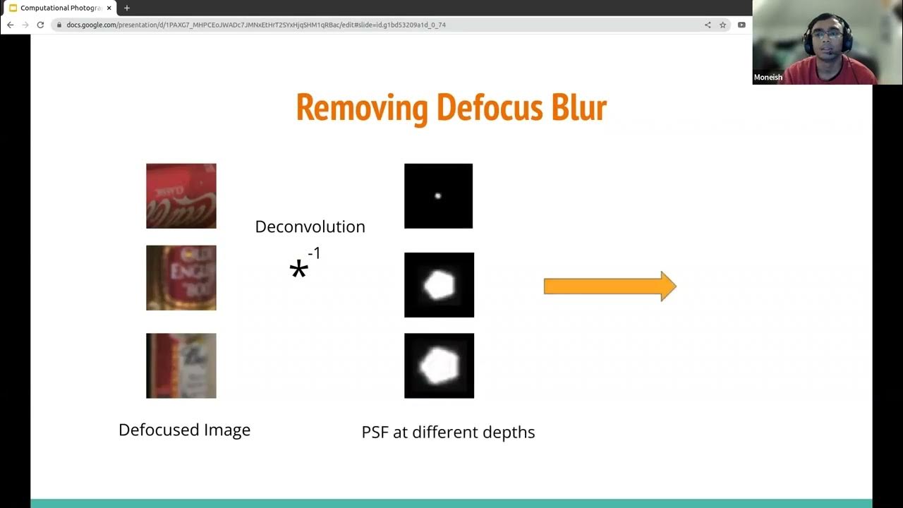 Moneish Kumar: Coded aperture to obtain depth and focus image - YouTube