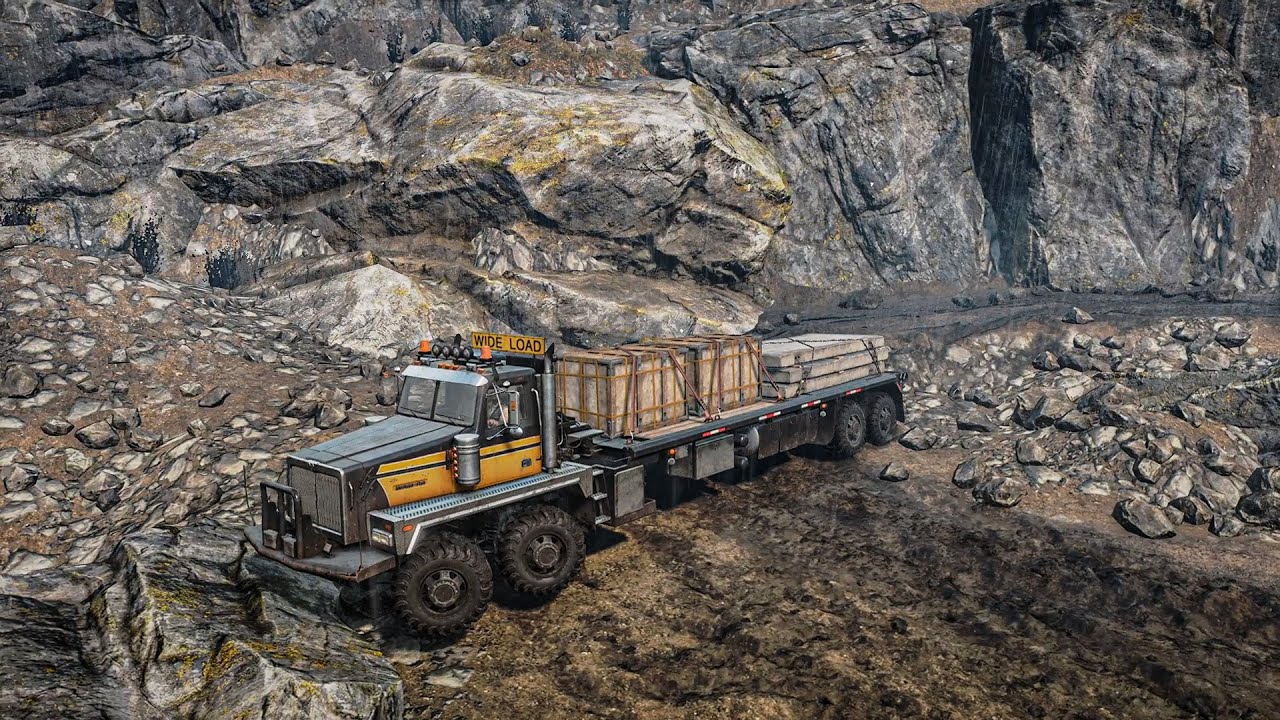 Delivery of Spare Parts and Concrete Slab to QUARRY in Snow Runner ...