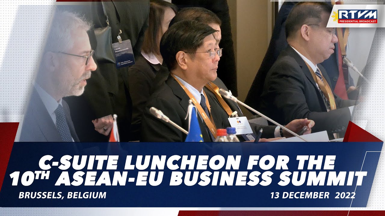 C-Suite Luncheon for the 10th ASEAN-EU Business Summit 12/13/2022 - YouTube