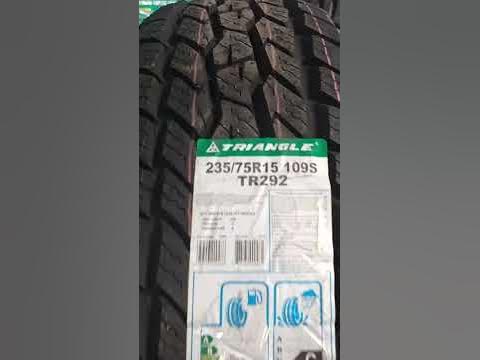 PNEU 235/75R15 109S TR292 TRIANGLE - YouTube