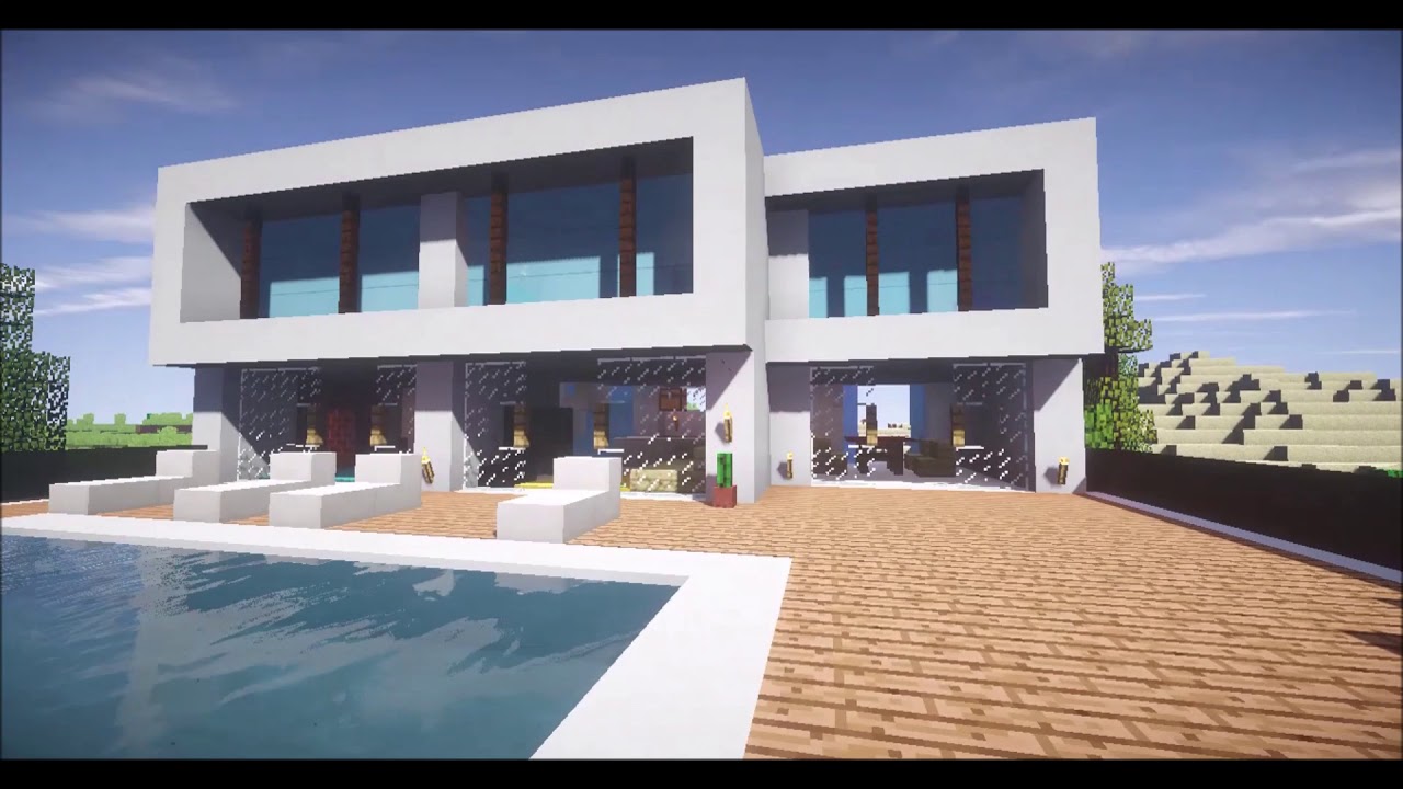 Minecraft - Modern House Ep1 - YouTube